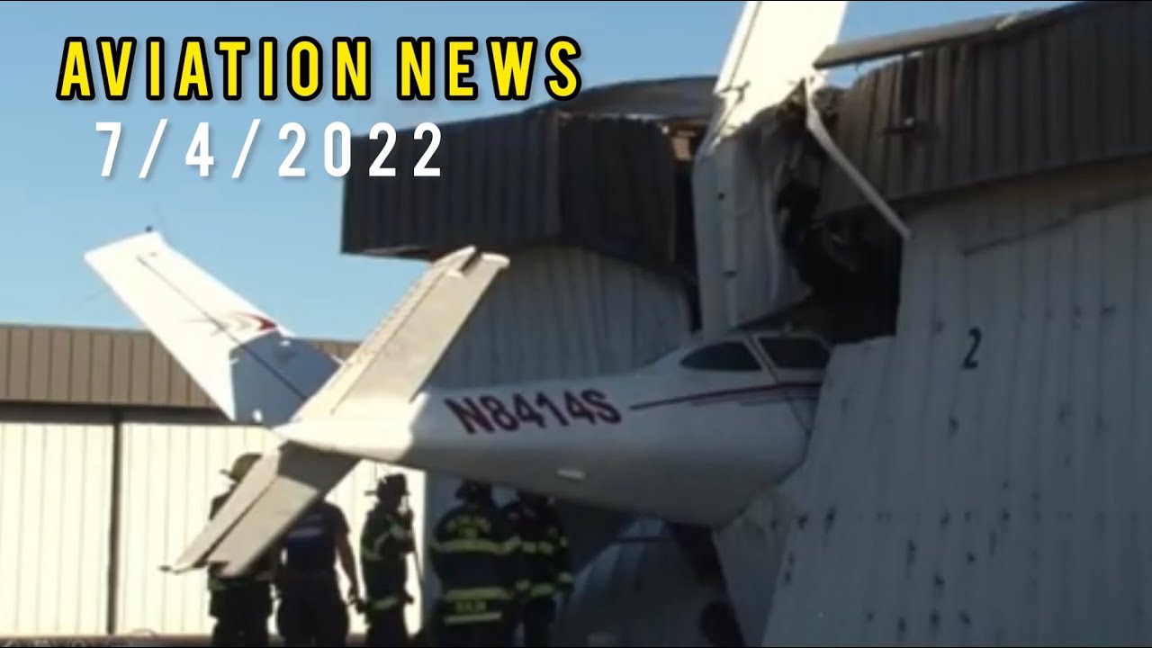 Cessna Crashes into a Hangar in California and More - YouTube