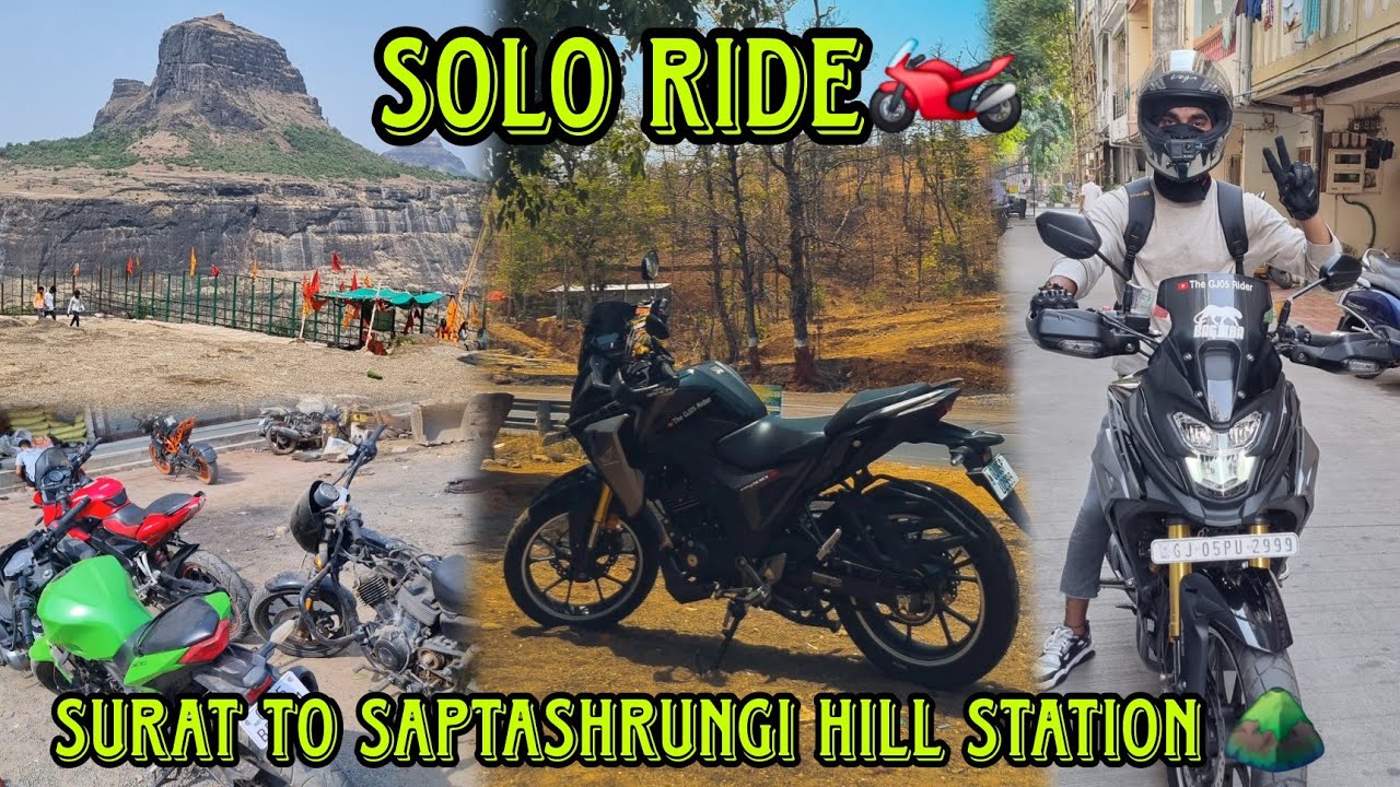 Solo Ride 🏍 Part 1 || Surat to Saptashrungi hill station ⛰️#hillstation ...