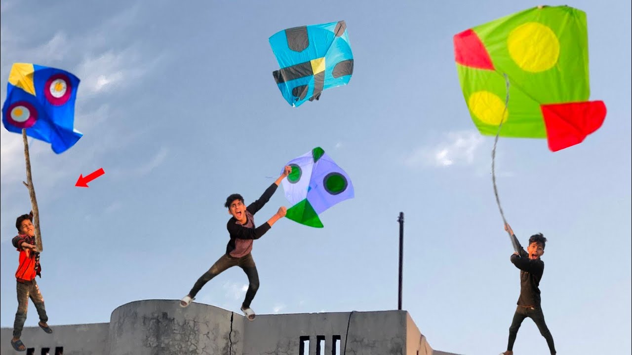kite break fly caught alien kite fight chori patanbaazi - YouTube