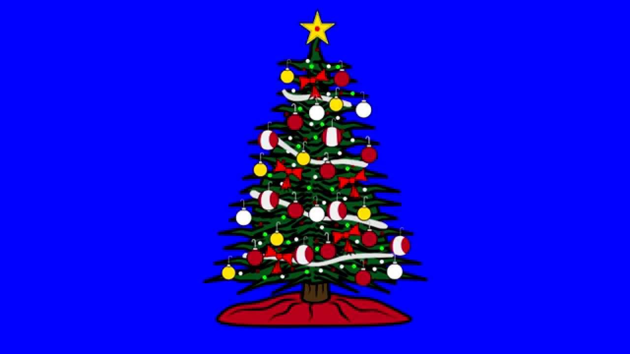 Animated Christmas Tree ~ Blue Screen - YouTube
