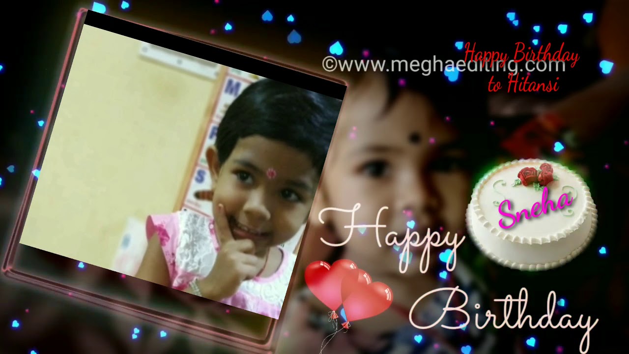 Happy Birthday wishes to Little Angel Sneha - YouTube