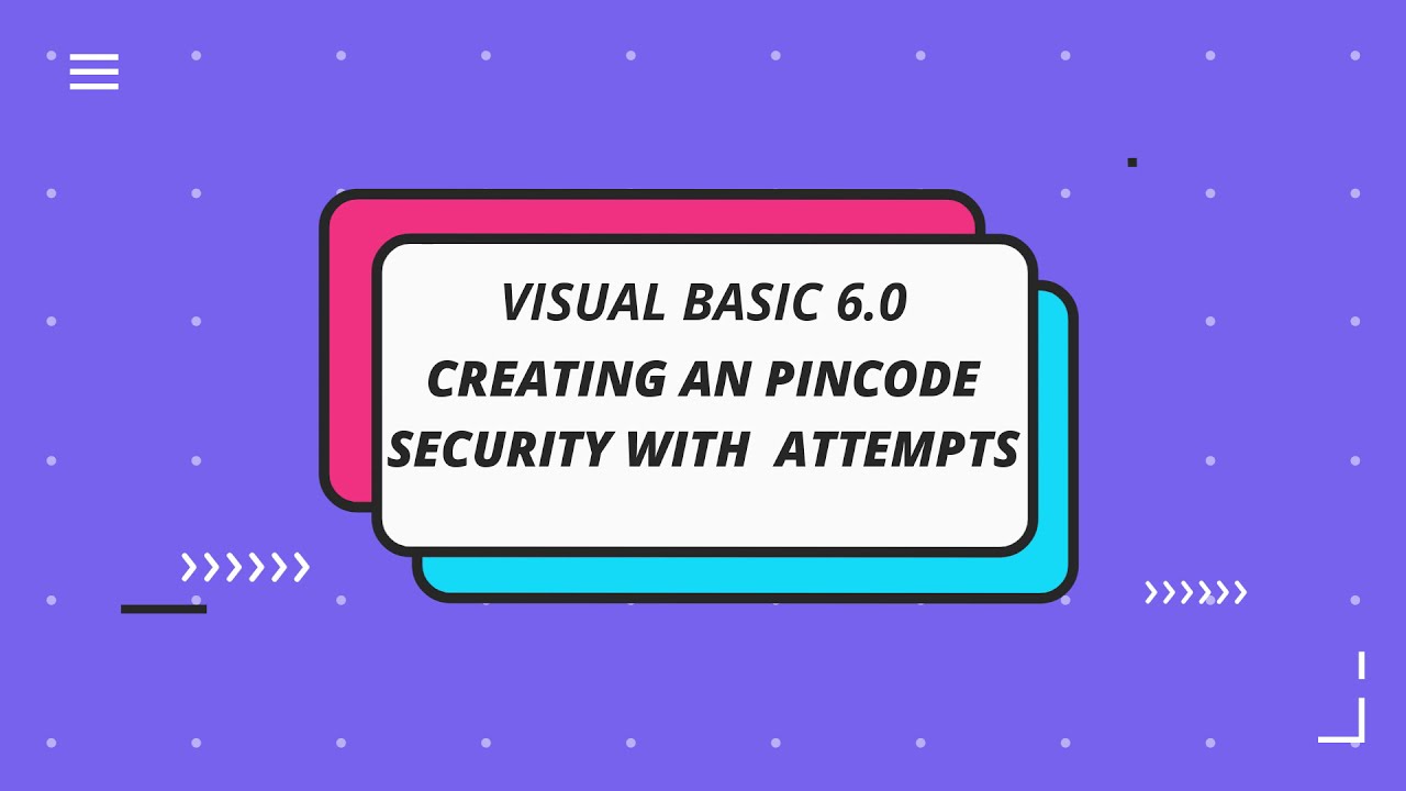 Visual Basic 6.0: Creating an Pincode Authentication with Login Attempts - YouTube