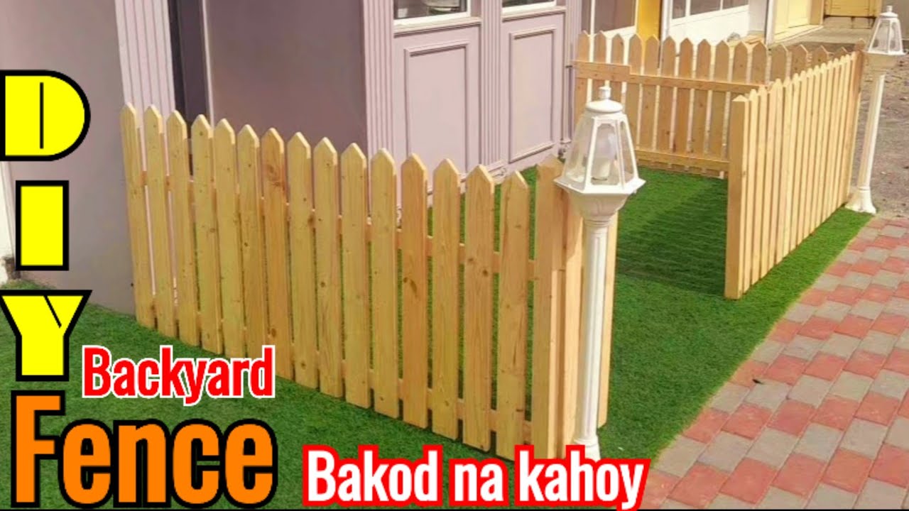 Easy Building a Backyard Fence || Paano Gumawa ng Bakod na kahoy || DIY ...