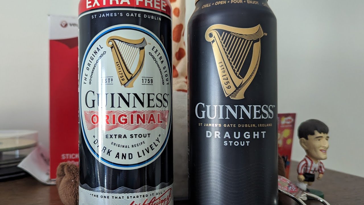Guinness Original (can) 4.2% Versus Guinness Draught (can) 4.1% - YouTube