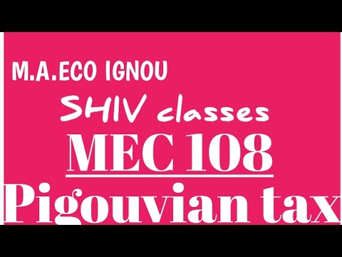 MEC 108||Pigouvian tax||M.A.ECO IGNOU||by Shivangi Bhatt ...