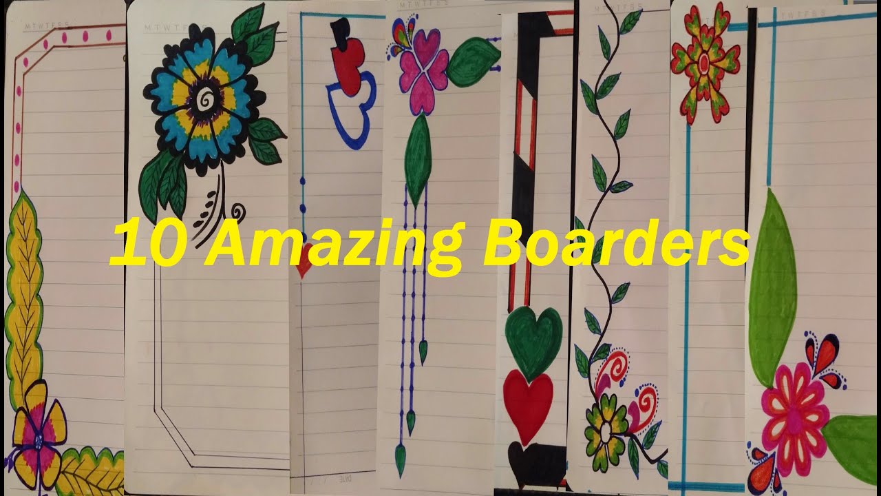 How to design 10 simple boarders. - YouTube
