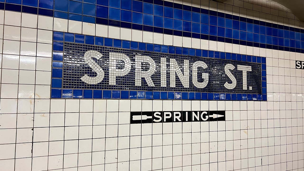 MTA IND 8th Avenue Line: R46/R179 (A) (C) + R160 (E) Trains At Spring ...