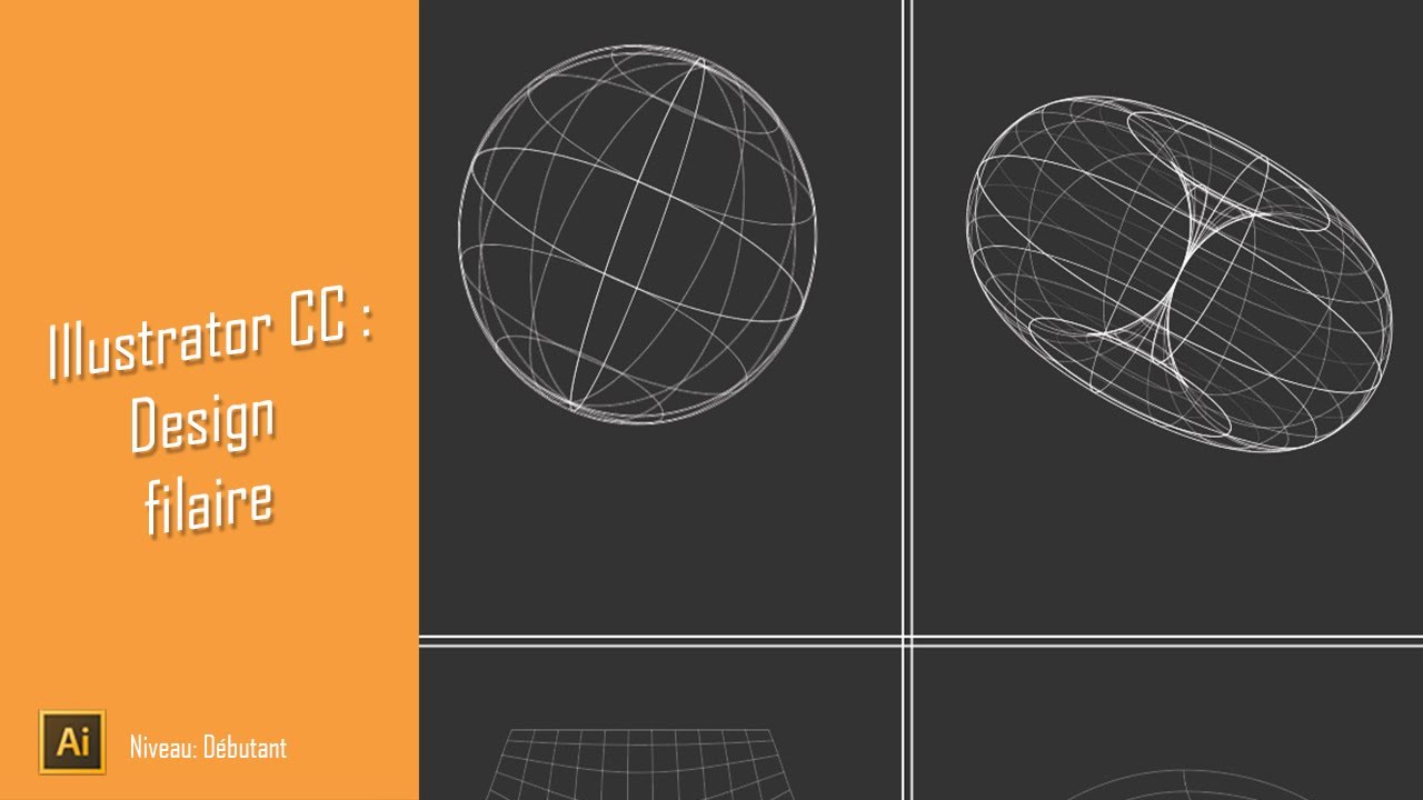 Design d'un effet filaire dans Illustrator CC - YouTube