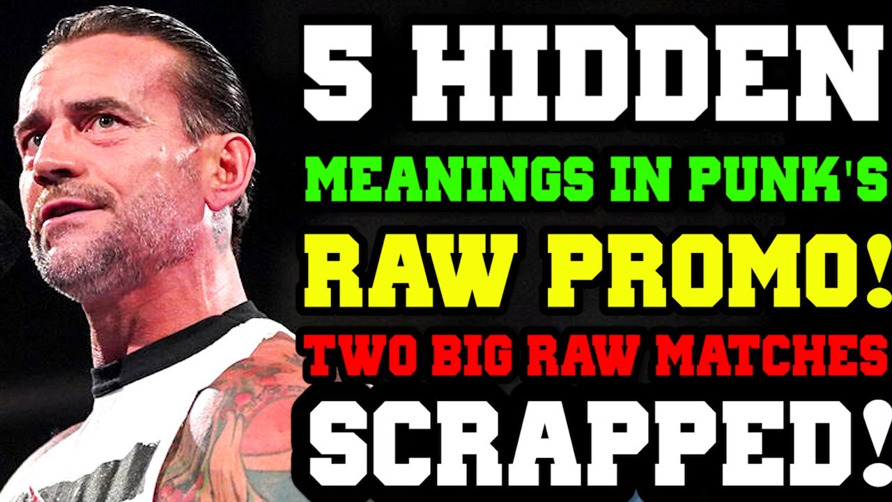 WWE News! 5 BIG References In CM Punk's WWE RAW Promo! Huge Return ...