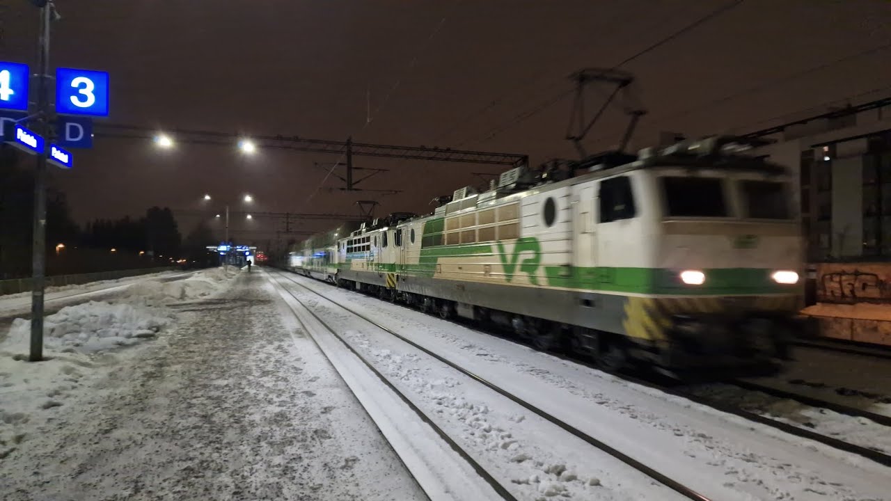 Intercity 265 passes Puistola station. (2 Sr1) - YouTube