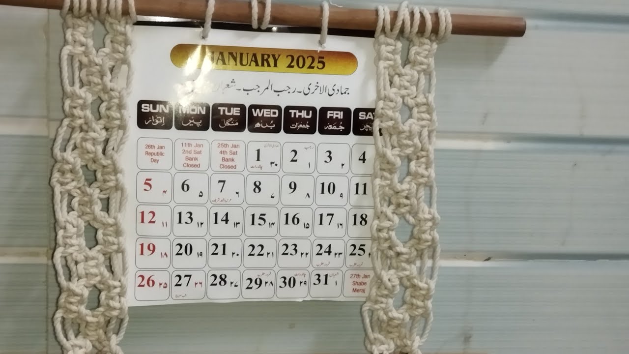 macrame calendar 🗓️. , macrame tutorial - YouTube