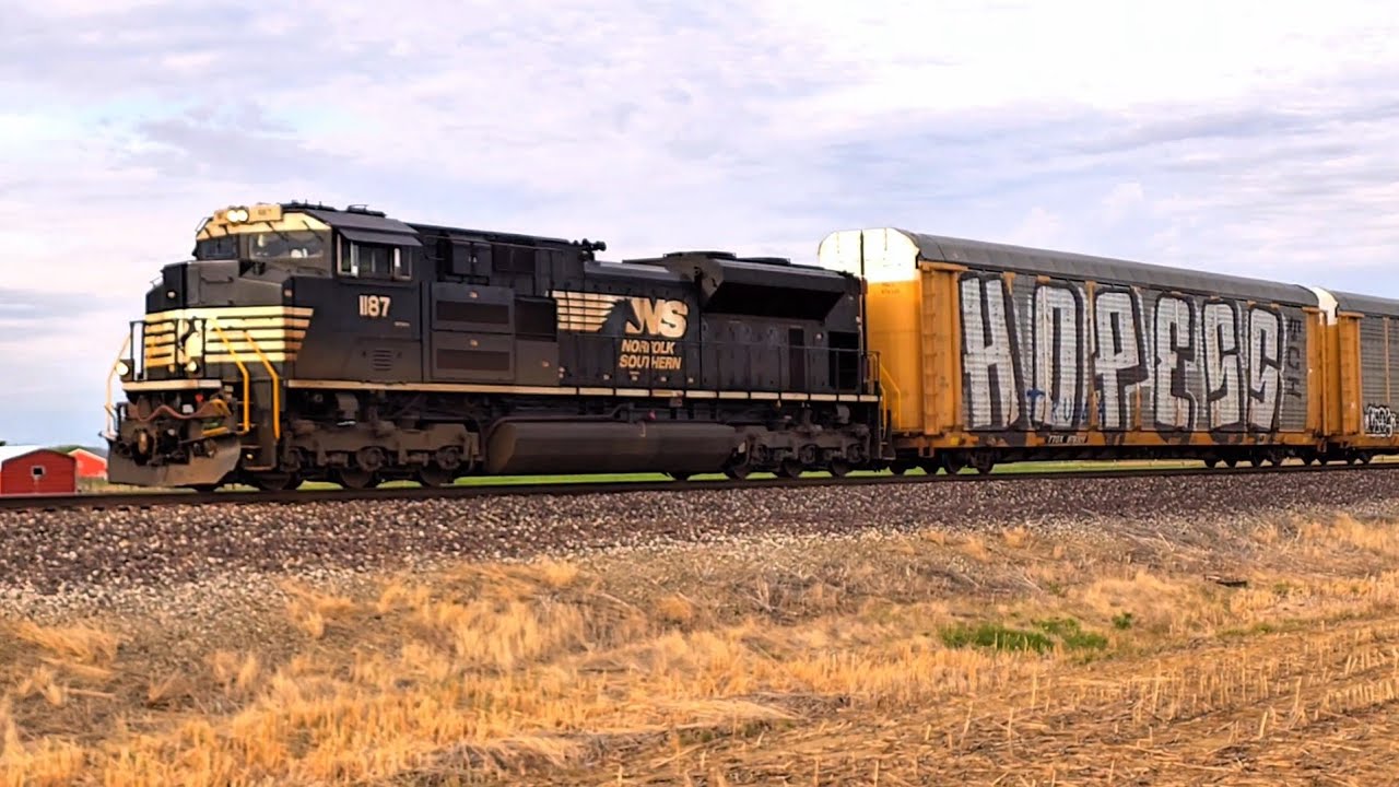 NS 1187 Leads Solo on Autorack West | Van Buren, OH - 4/30/25 - YouTube