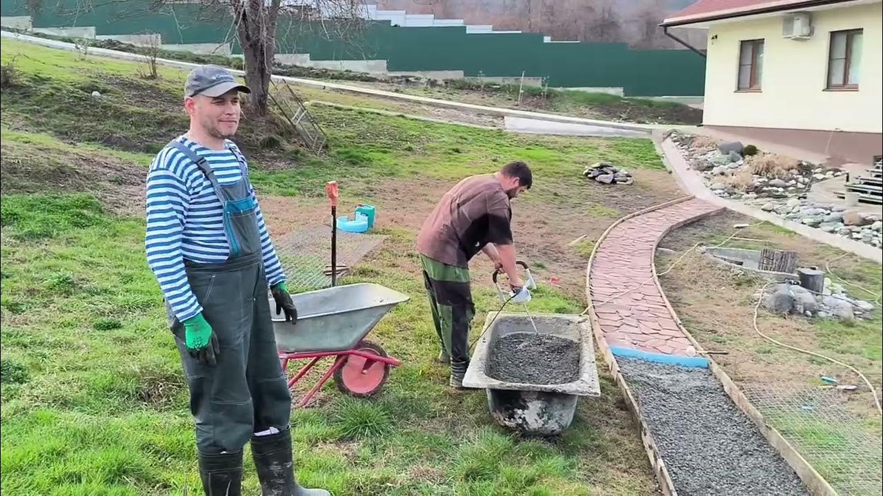 красивые садовые дорожки из песчаника - YouTube
