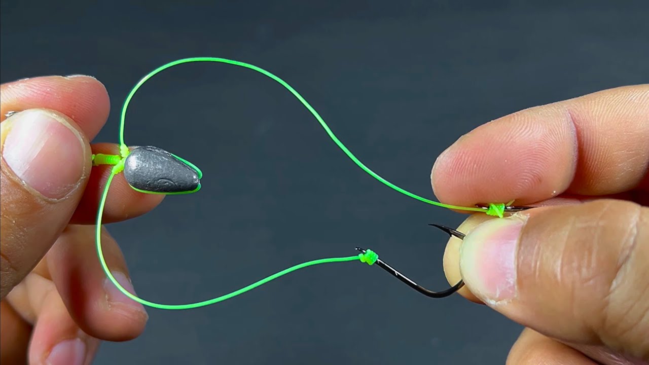 The latest way to build fishing rigs free of tangles and twisting - YouTube