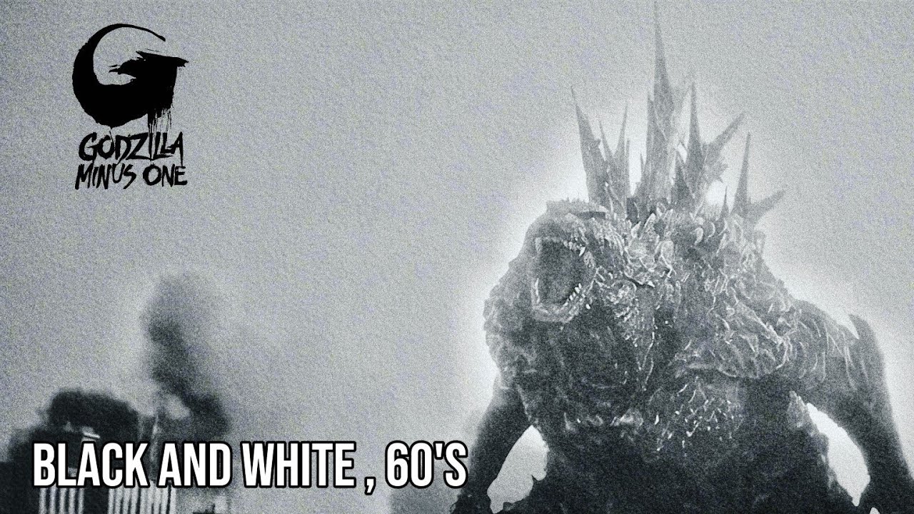 Godzilla Minus One Coloured 60's Style • Godzilla Attacks Ginza City ...