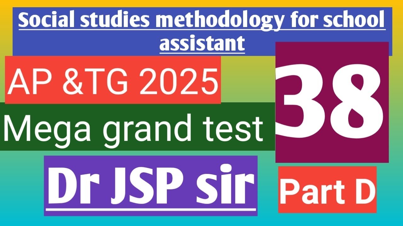 SOCIAL METHODS FOR SA MEGA GRAND TEST 38 PART D - YouTube
