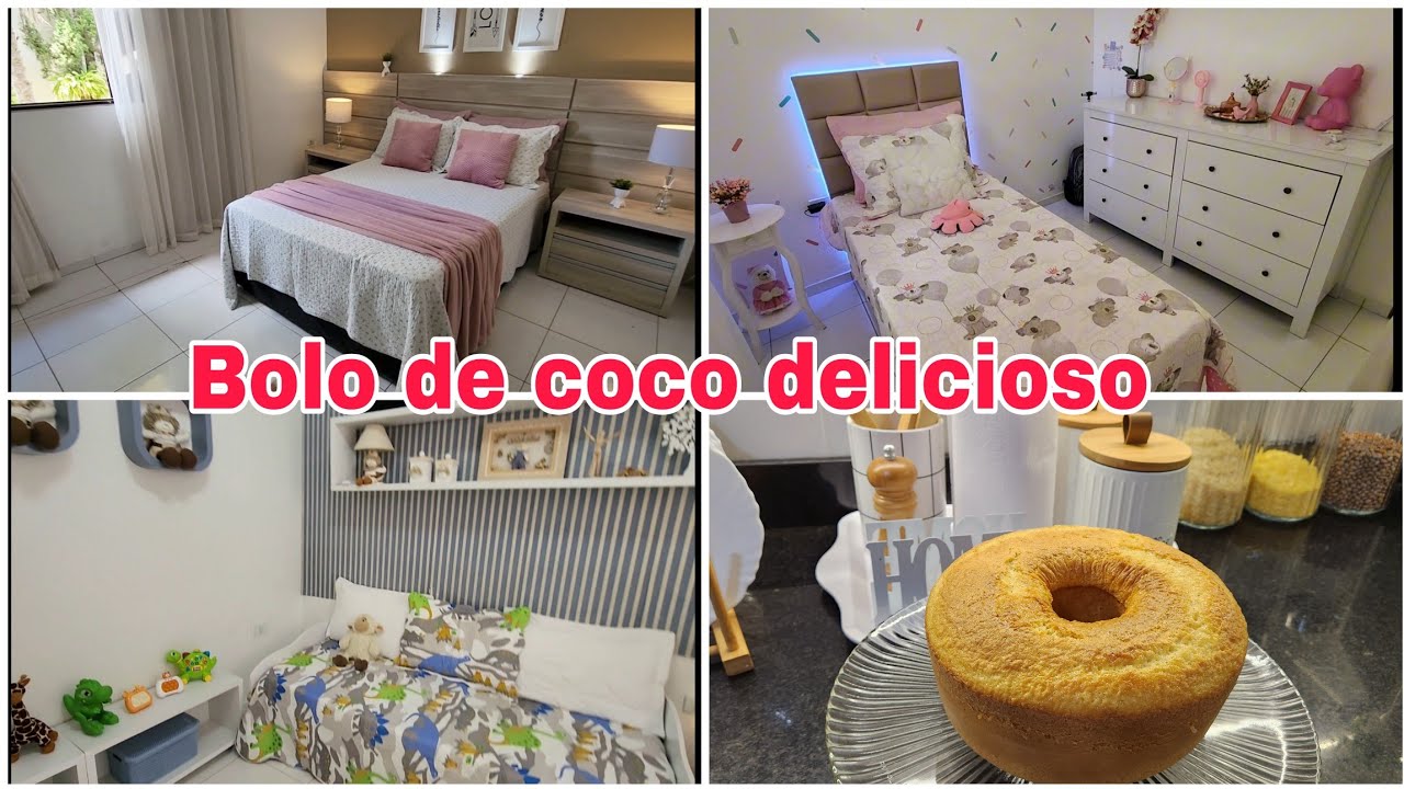 ORGANIZAÇÃO DOS QUARTOS☆BOLO DE COCO☆VOU MANDAR COBRIR A BASE DA CAMA ...