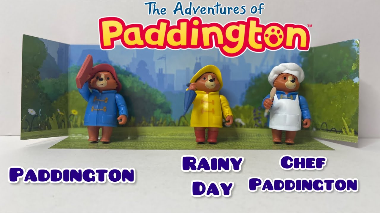 The adventures of Paddington - Paddington figure, rainy day figure and ...