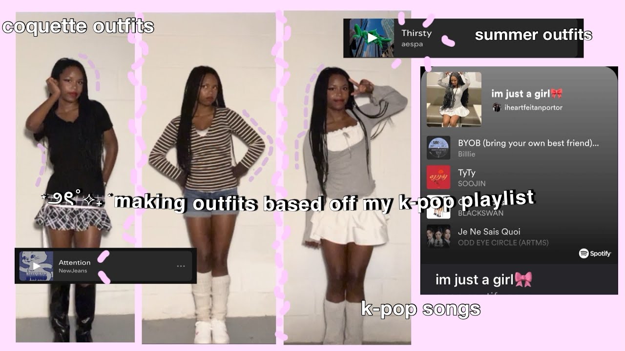 ⋆౨ৎ˚ ˖ ࣪ making outfits based off my k-pop playlist - YouTube