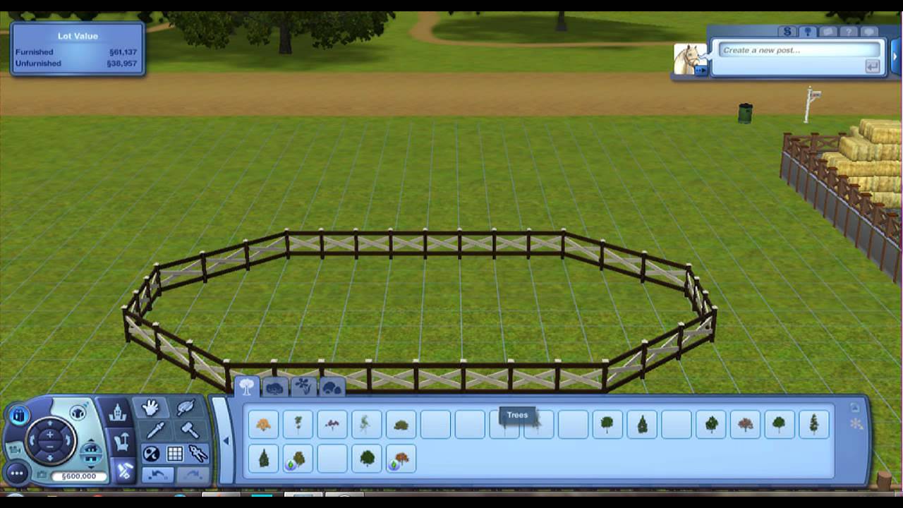 Create a ranch: Building my first house and mini ranch. - YouTube