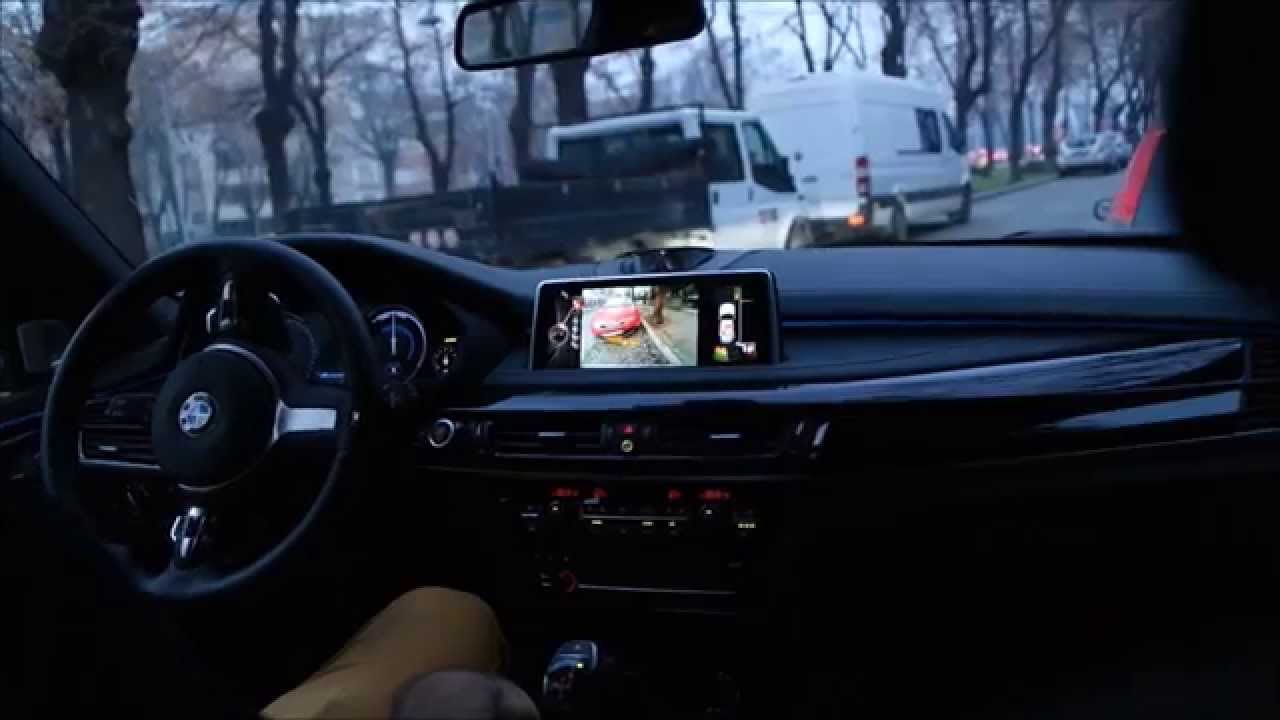BMW Parking Assistant in action, from the inside - YouTube