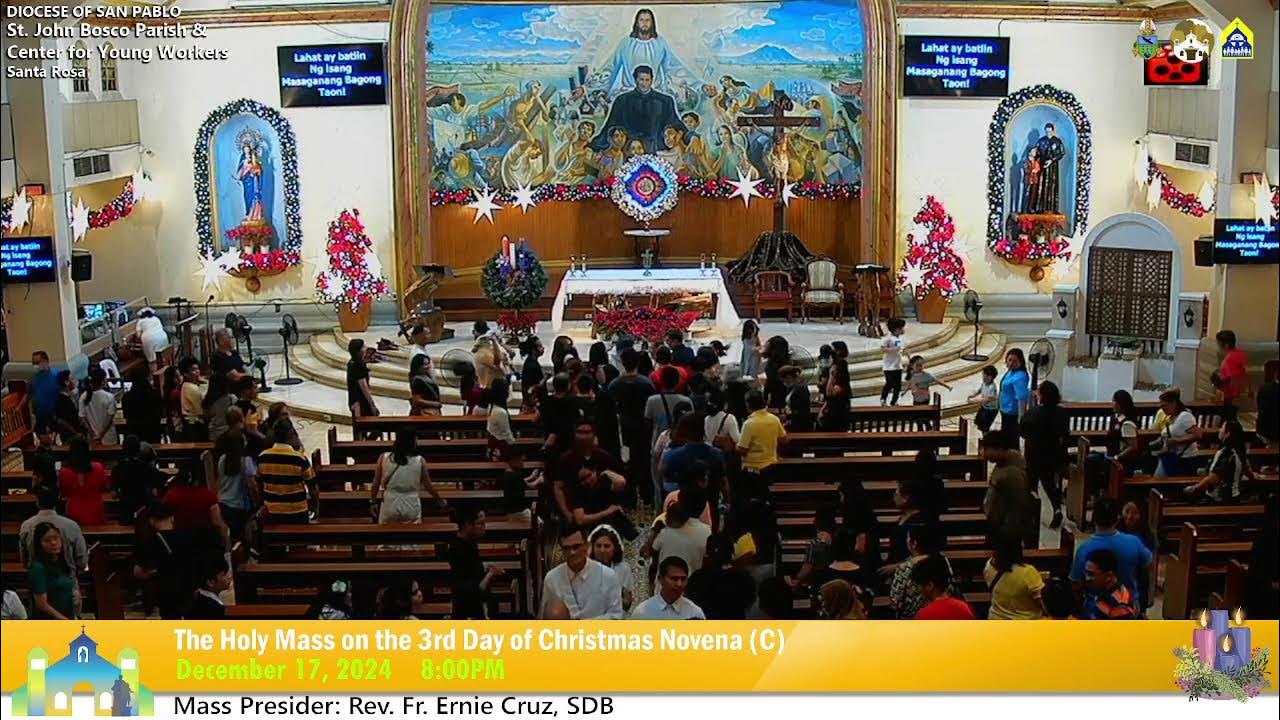 December 17 2024 8:00PM Simbang Gabi Novena Mass (3rd Evening) - YouTube
