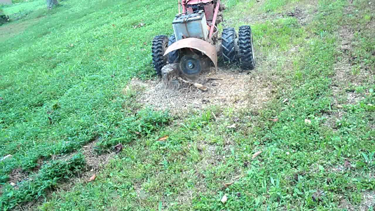 Gravely Stump Grinder (original) by Conrad Olson Jr. (my father). Built ...
