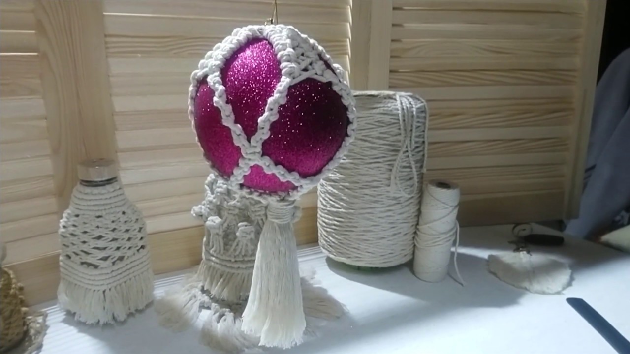 Macrame Ornament Ball Tutorial | ANO NOVO | NATAL MACRAME | yeni yıl ...