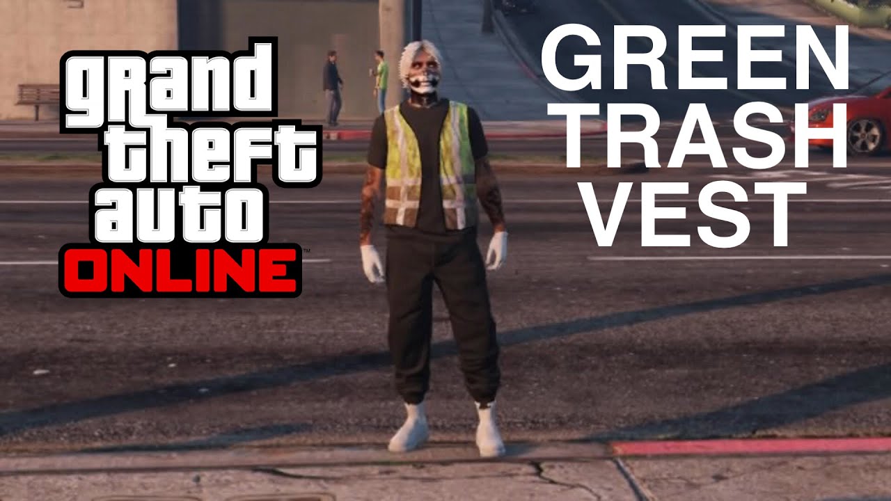 GTA 5 ONLINE *EASY* HOW TO GET GREEN TRASH VEST ON ANY OUTFIT - YouTube