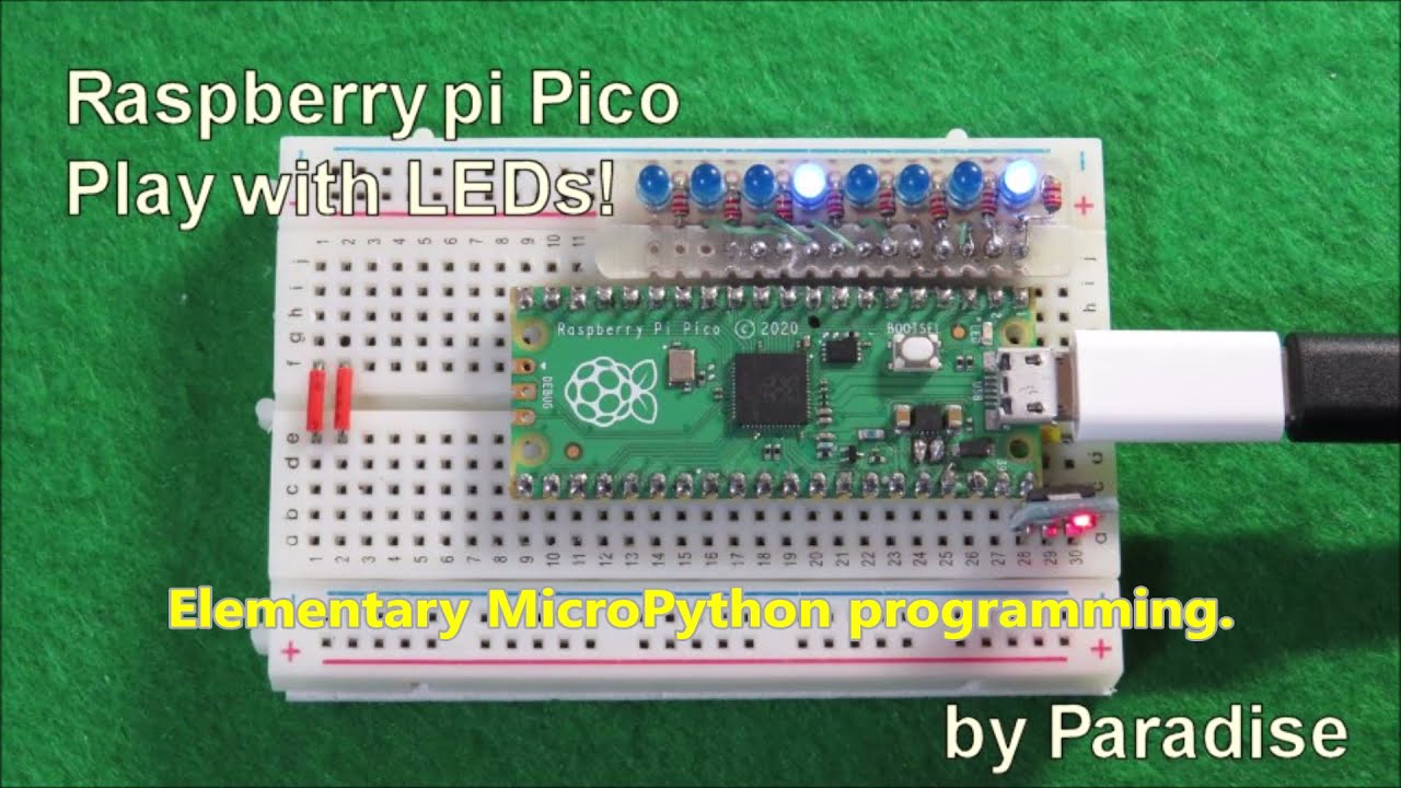 Raspberry Pi Pico Eight Leds Are Lit In Sequence Youtube