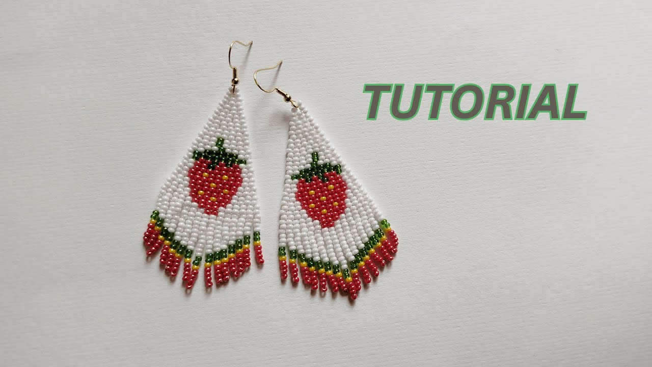 DIY Seed bead earrings with fringes, Beaded earrings Tutorial - YouTube