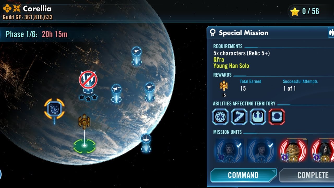 SWGOH How to beat Corellia special mission with SLKR - YouTube