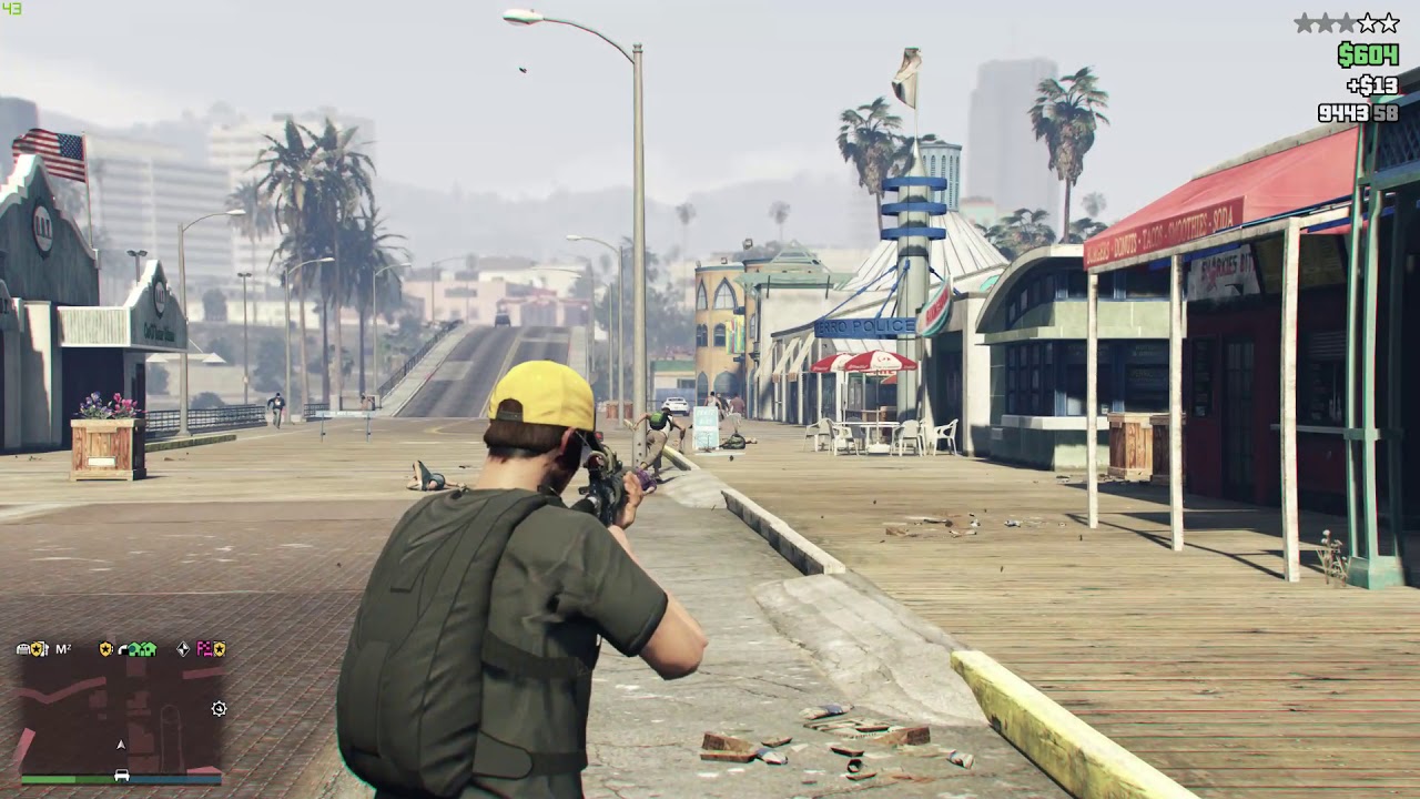 GTA V boardwalk police baton - YouTube