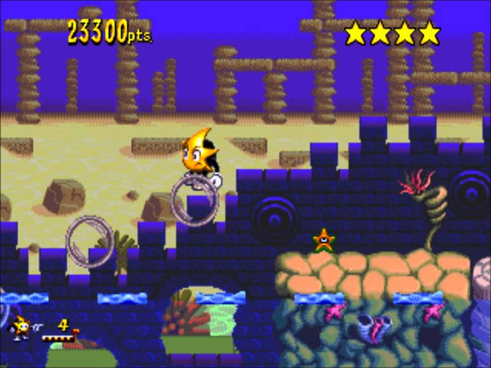 Let's Play Ristar - Part 2 (Round 2: Planet Undertow) - YouTube