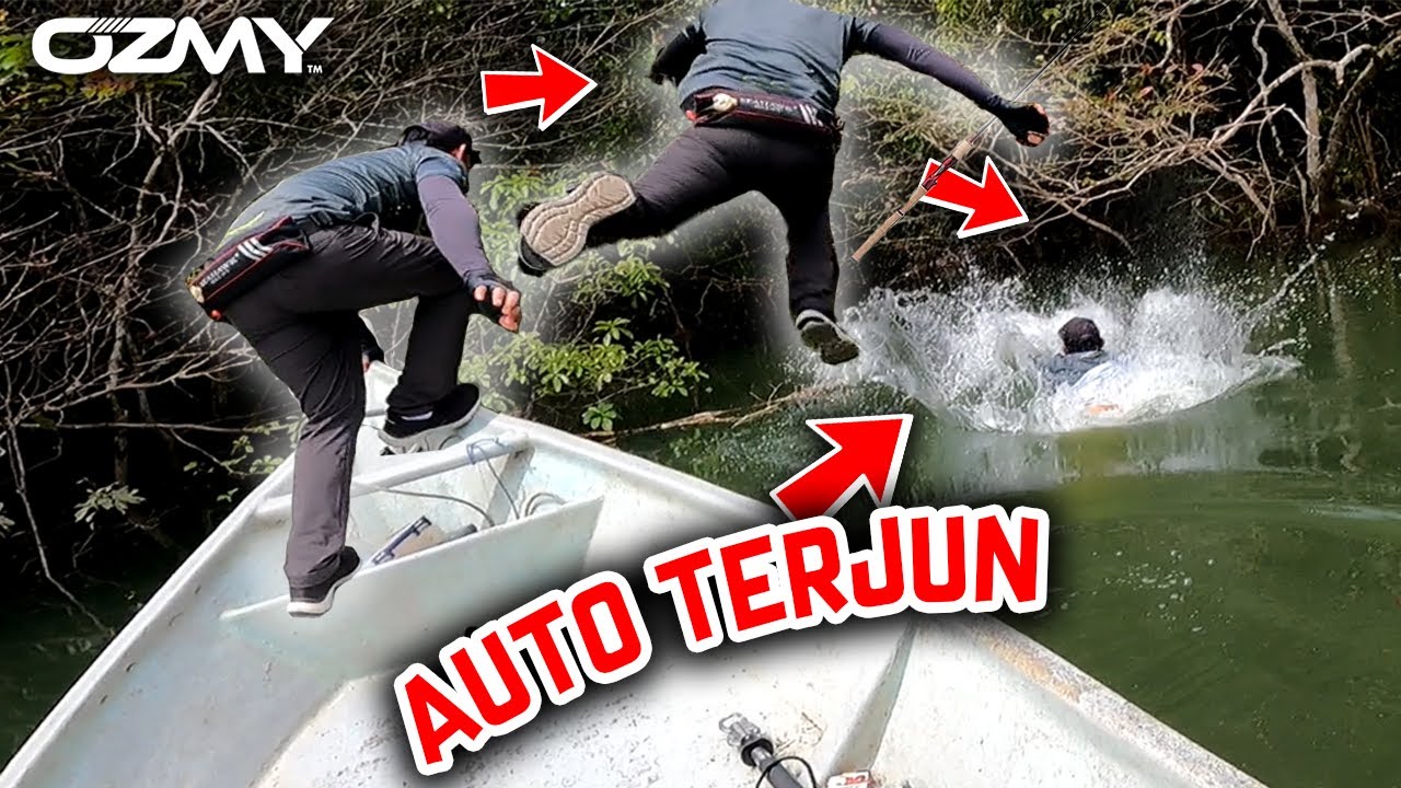 Casting toman Tasik Gubir : Rod pancing TERJATUH !! - YouTube