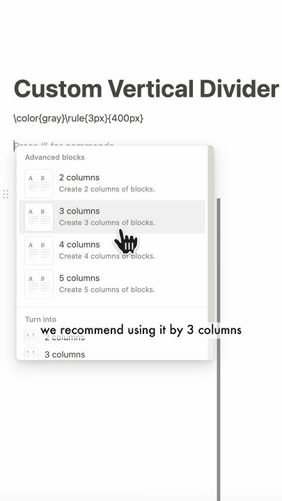 Custom Vertical Dividers With Notion Equations 🎉 Notion Notiontemplate Notionapp Youtube