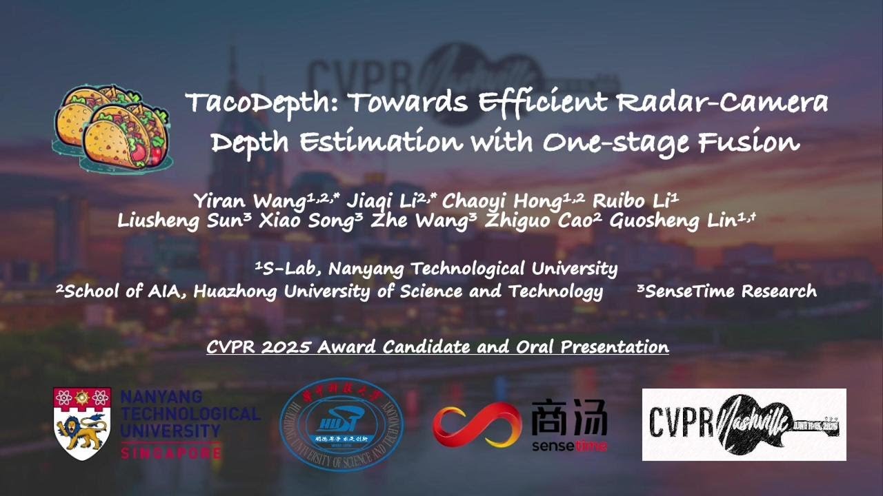 CVPR 2025 Award Candidate & Oral Presentation (14/13008): TacoDepth ...