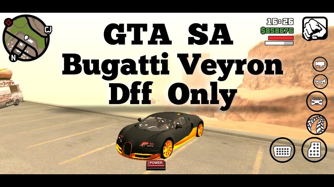Bugatti Veyron Mod DFF only | GTA San Andreas | GTASA Mod | - YouTube