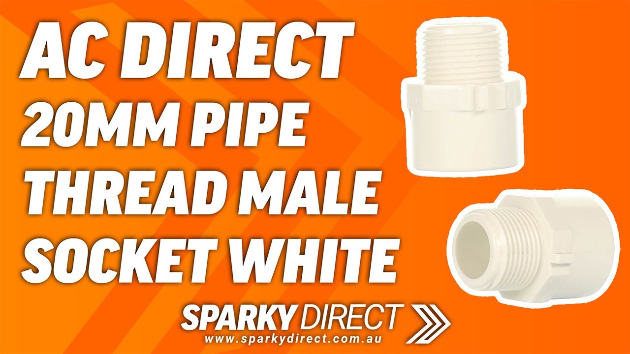 AC Direct PDP20-20MTVS | 20mm PT Male Socket | White - YouTube