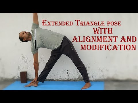 Extended Triangle pose | Alignment and Modification - YouTube