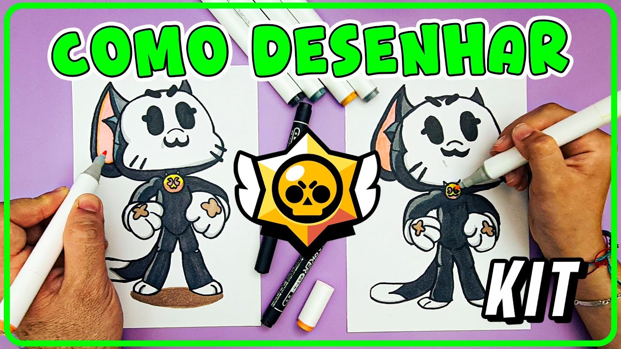 COMO DESENHAR O KIT DO BRAWL STARS – TUTORIAL PASSO A PASSO - YouTube