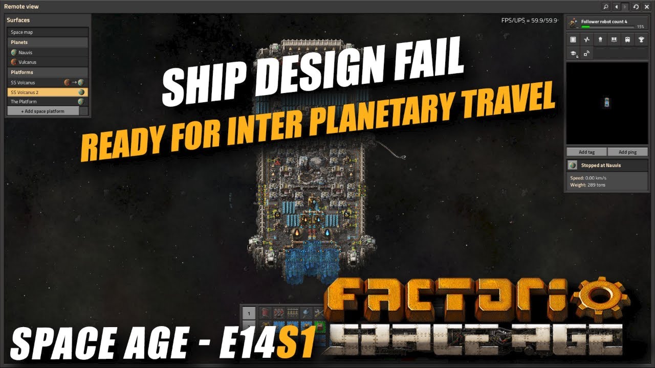 SHIP DESIGN Fail & Interplanetary Travels! |14| Factorio SPACE AGE ...