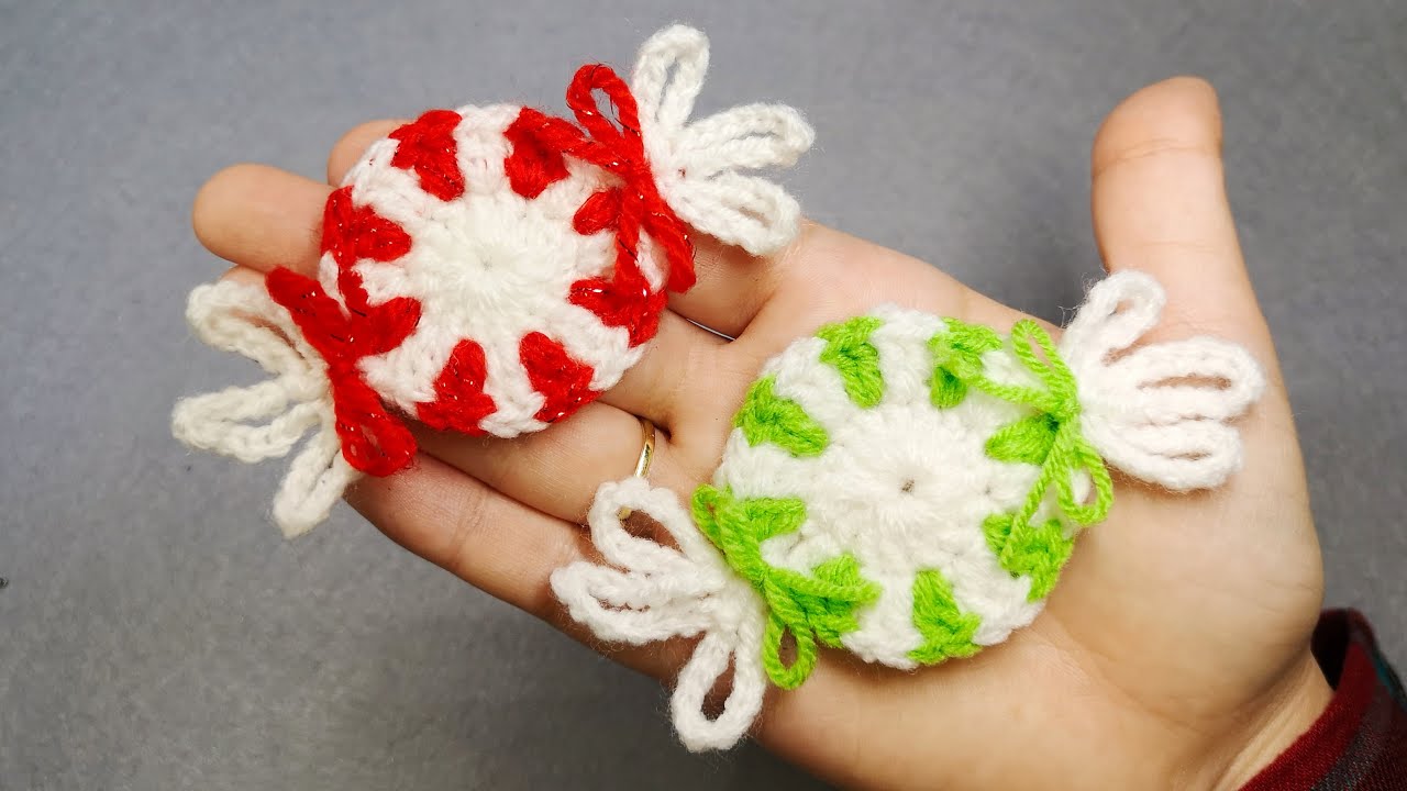 Christmas Crochet Candy Ornament for Christmas Tree 🎄 How to crochet ...