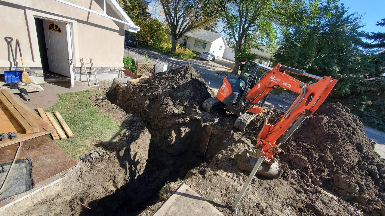 DIY Sewer and Water Main Replacement. Add sewer and water line to ...
