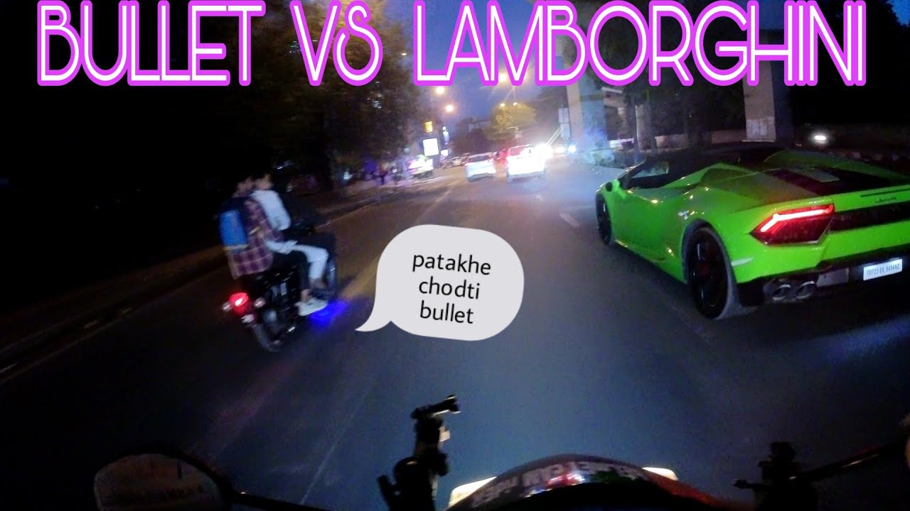 Lamborghini Vs Bullet on the Road Show - YouTube