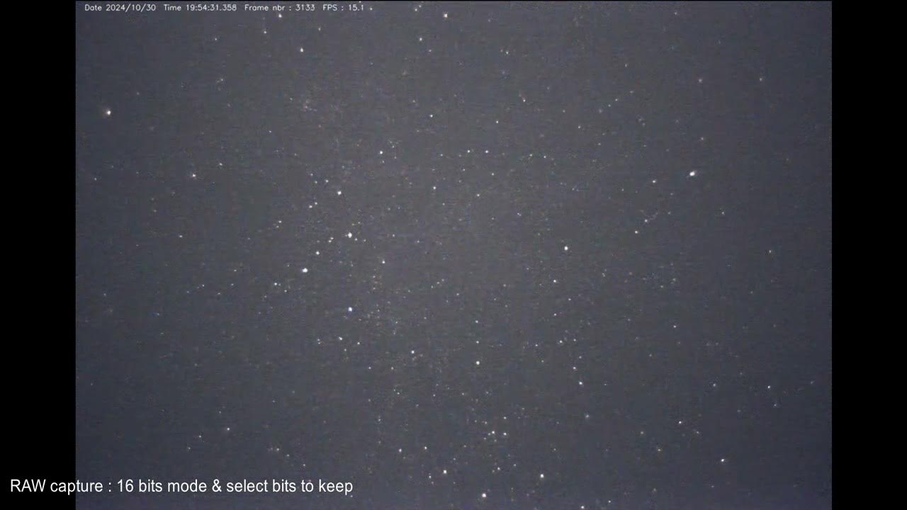 DeepSky capture with JetsonSky - 8 bits VS 16 bits capture - NVidia GPU computing - YouTube