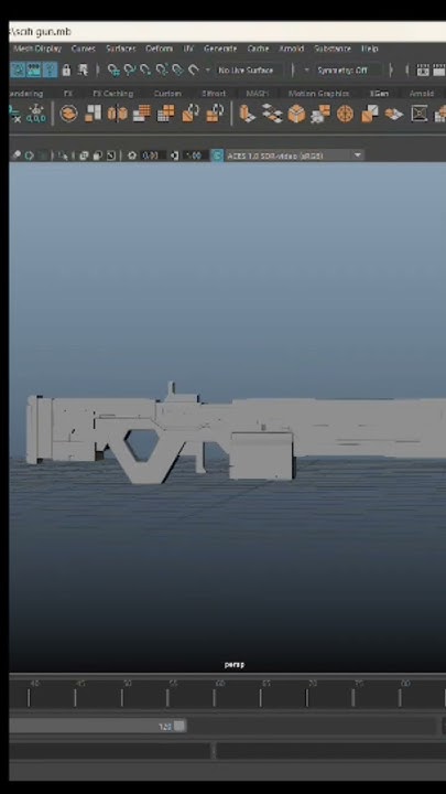 Sci fi gun Modeling in maya #3danimation #world #3d #gaming #maya #3dmodeling #artist - YouTube