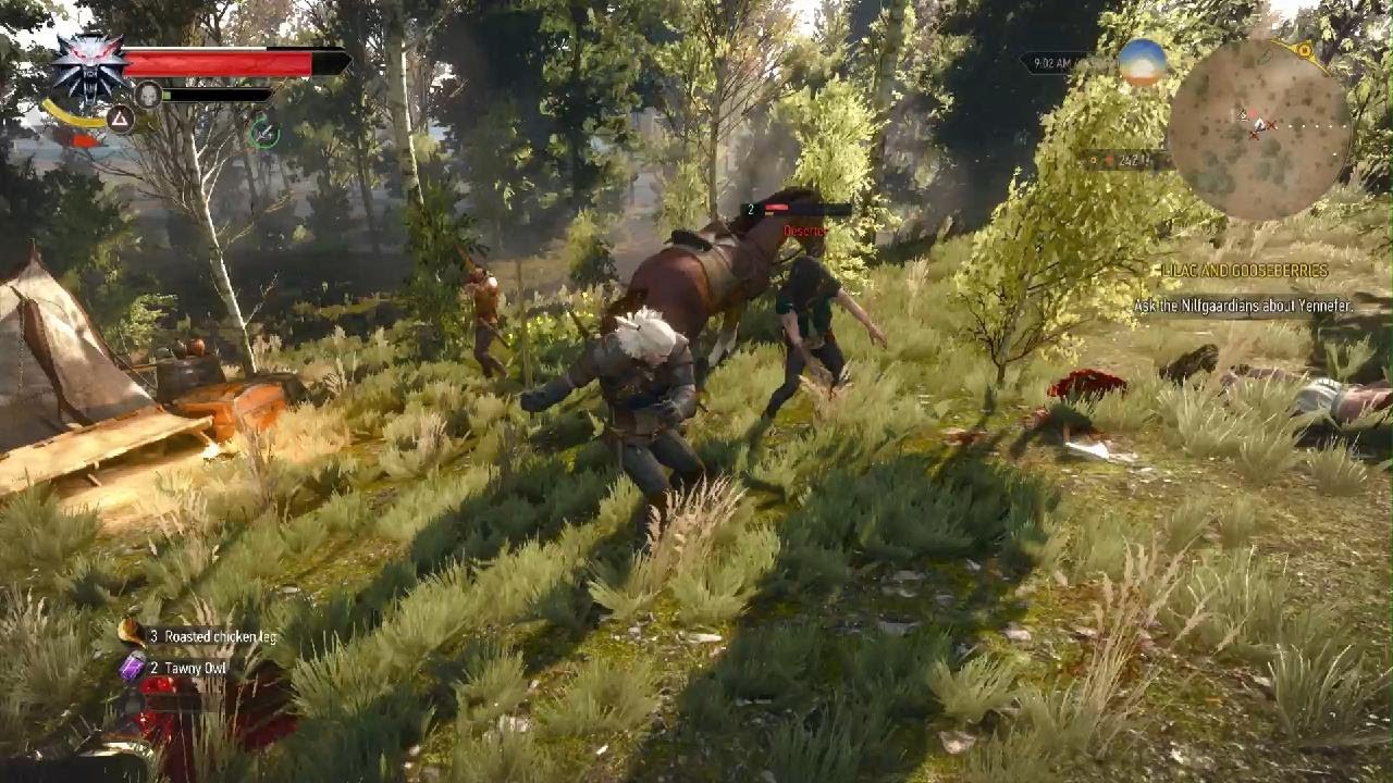 The Witcher 3: Wild Hunt Slow Mo - YouTube