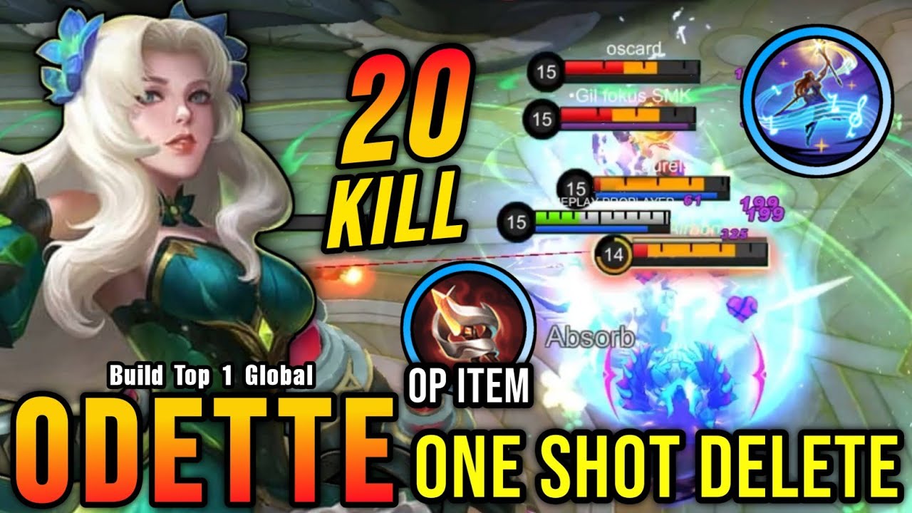 20 Kills!! Best Odette One Shot Build and Emblem!! - Build Top 1 Global ...