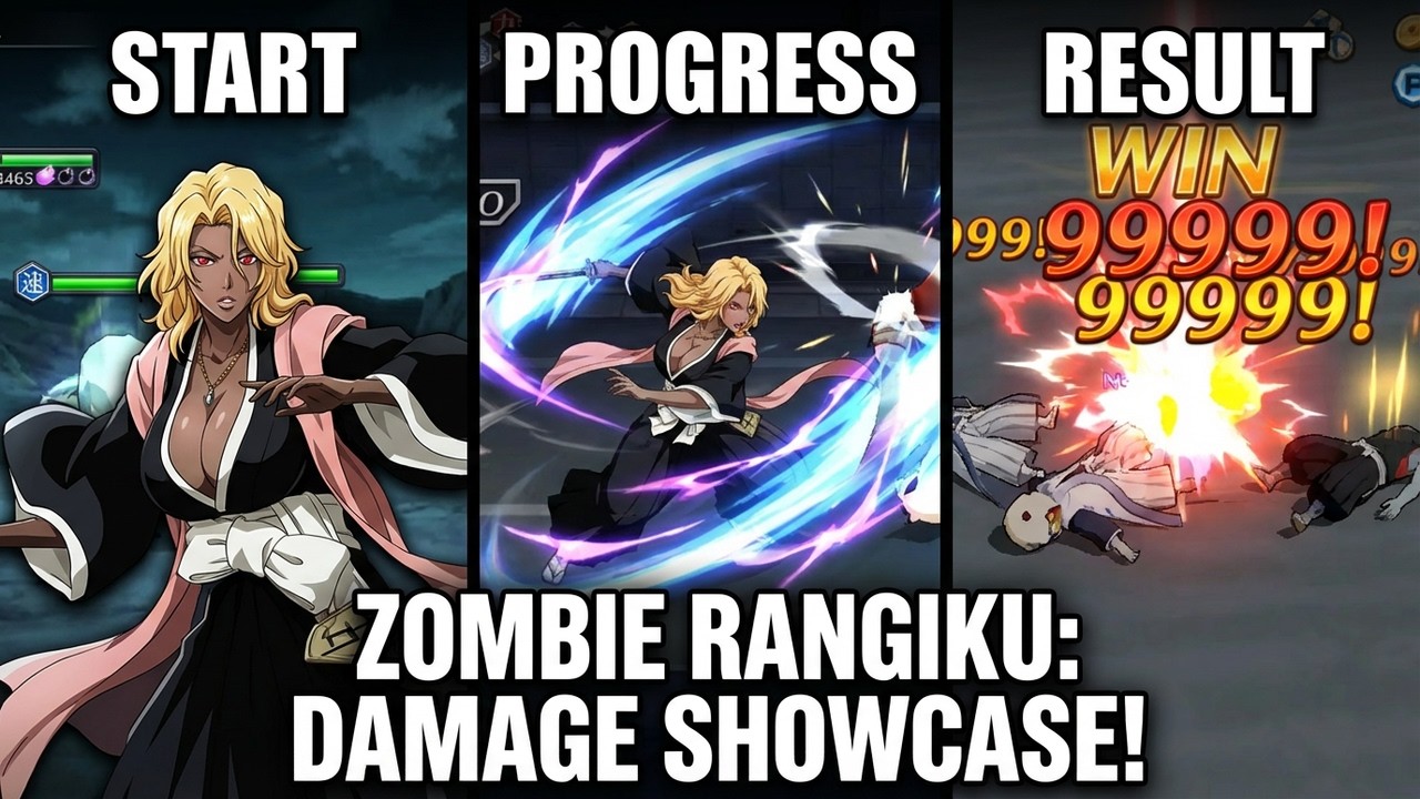 TYBW Zombie Rangiku Skills & Damage Output in Action | Bleach Brave ...